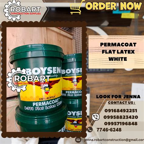 Boysen Permacoat Flat Latex White Pail Commercial And Industrial