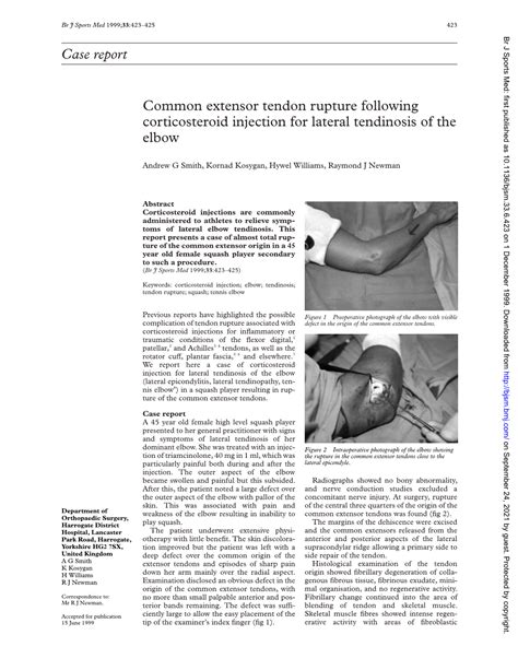 Case Report Common Extensor Tendon Rupture Following Corticosteroid Docslib