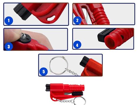 Life Safety Hammer Key Ring Knife Categories Automotive Security