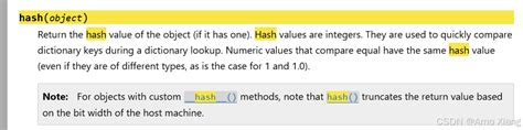 python 常用内置函数详解（六）：hash 函数 用于获取一个对象（字符串或者数值等）的哈希值 python hash csdn博客