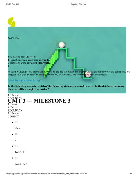 Western Governors University Database 0047 Sophia Database Milestone 3
