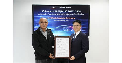 Artery Technology Achieves Iso 26262 Automotive Functional Safety Asil