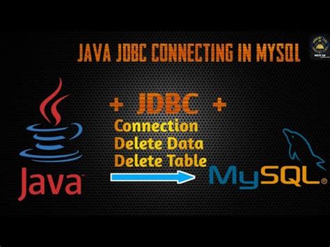 How To Delete Data And Table In MySQL Using Java Jdbc Java Jdbc Connection In MySQL YouTube