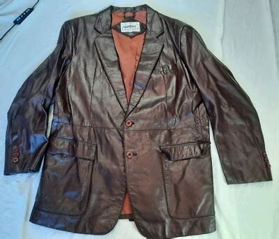 Vintage Campus Leather Sports Coat Jacket 46 Coat Jacket 70s Ebay