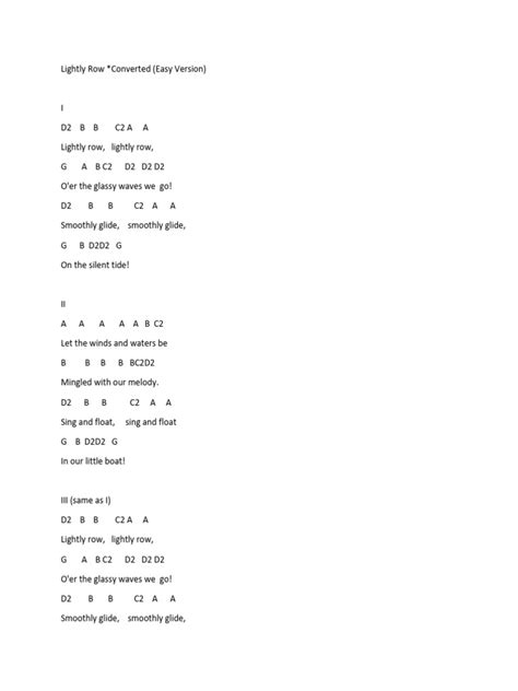 Lightly Row Flute Notes Pdf