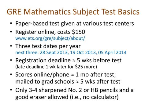 Ppt Gre Mathematics Subject Test Workshop Powerpoint Presentation Free Download Id 4641338