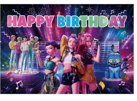 Kpop Demon Hunters Backdrop Kpop Demon Hunters Birthday Decorations Etsy