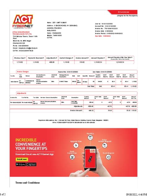 monthly telecommunications invoice for customer de amit kumar pdf