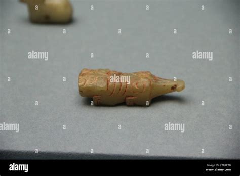 Jade Tiger Han Jade Gallery Palace Museum Taipei Taiwan Stock