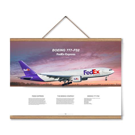 Fedex Boeing B777 Unframed Poster Aviation Wall Decor T For Dad