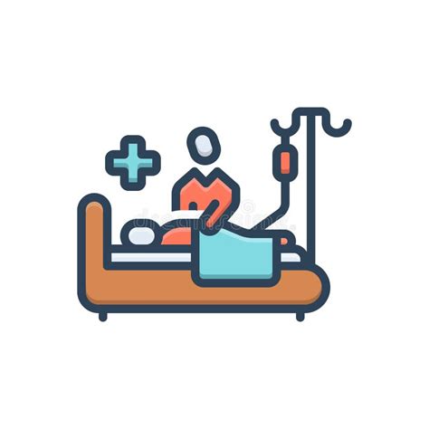 Color Illustration Icon For Treatment Cure And Sickness Stock