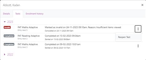 Why Are Pat Adaptive Results Missing From My Reports Acer School Support