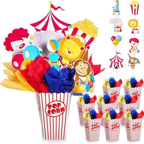 Weekgrat 12 Sets Circus Carnival Party Centerpieces