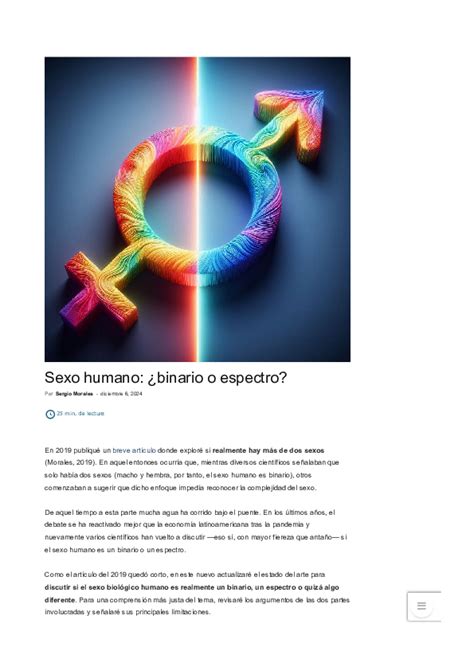 Pdf Sexo Humano ¿binario O Espectro Human Sex Binary Or Spectrum Diciembre 2024