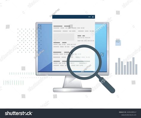 Document Tracing Analysis Concept Illustration Eps Stock Vector