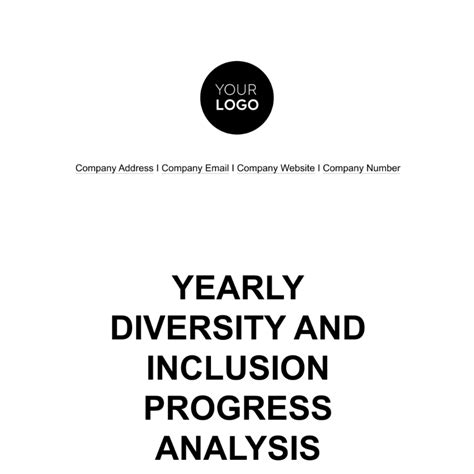 Yearly Diversity And Inclusion Progress Analysis Hr Template Edit