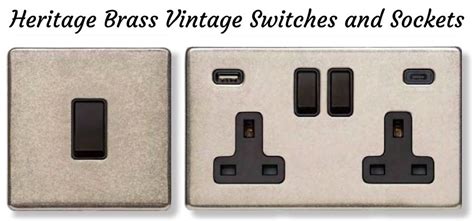 Vintage Screwless Switches And Sockets By Heritage Brass