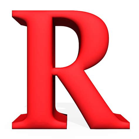 Imagen De Renderizado 3d De Letra R Rojo Aislado Sobre Fondo Blanco