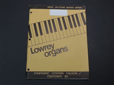 Lowrey Model Sctco80 Service Manual Three Wave Music Reverb