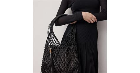 Ralph Lauren Macramé Tote In Black Lyst