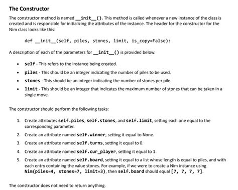 Solved Needing Help Creating Contructor For Nim Game In