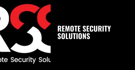 Security Procedure Form Remote Security Solutions