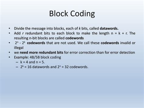Error Detection And Correction Concepts In Data Communication And