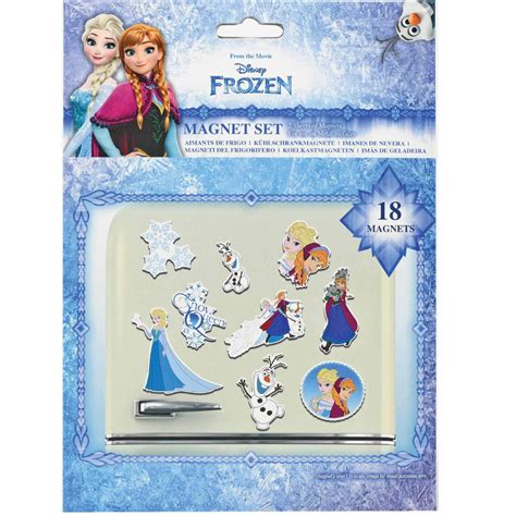 迪士尼魔雪奇緣 【冰雪奇缘磁石貼紙】frozen Magnet Set 18magnets 磁力遊戲 兒童小遊戲 平行進口