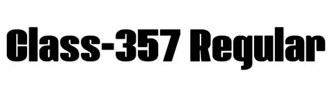 Class 357 Regular Font