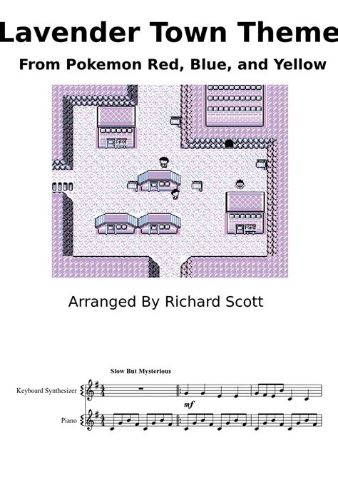 Lavender Town Theme Sheet Music For Piano Solo