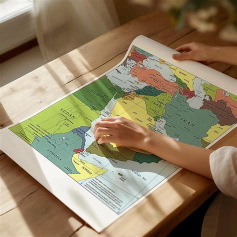 Middle East Cia Map Poster Iraq Iran Israel Australia Ubuy