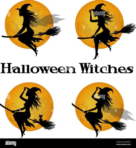 Black Hat Witch Sorcerer Stock Vector Images Alamy