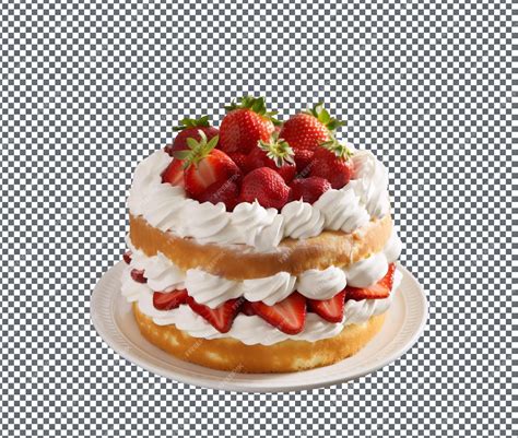 Premium Psd Tasty Dessert Strawberry Shortcake Isolated On