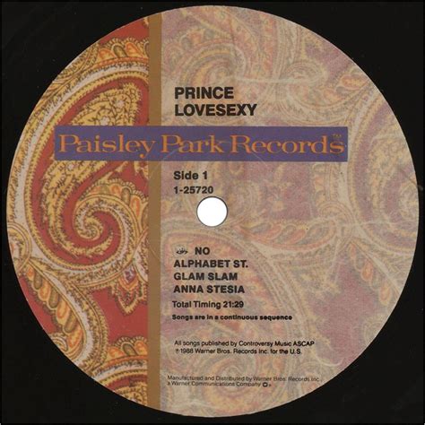 Prince Signed Lovesexy Album