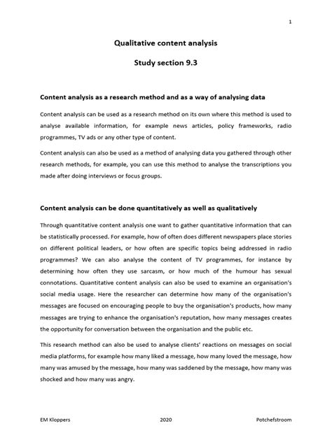 Qualitative Content Analysis Guide Pdf Qualitative Research