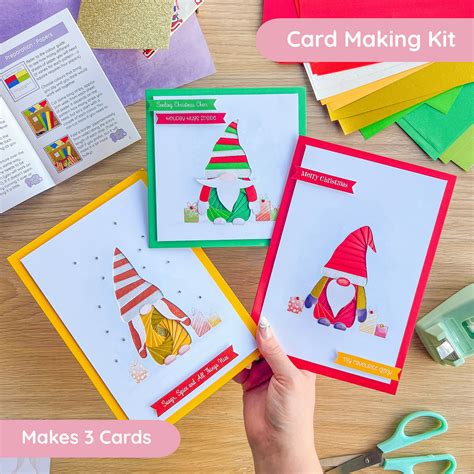 Wonky Gonks Card Making Kit Traditional Christmas Edition Beginner