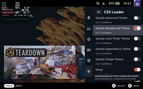 sdh cssloader v1 2 0 update a theme loader for deck r steamdeck