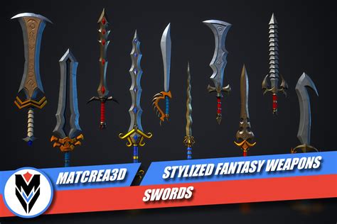 Stylized Fantasy Weapons Swords 3d 무기 Unity Asset Store