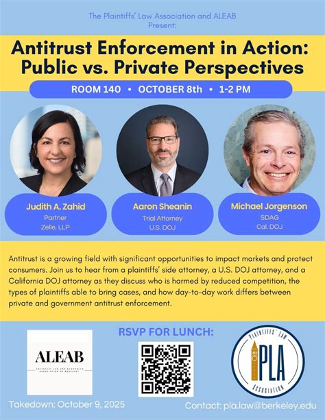 Antitrust Enforcement In Action Public Vs Private Perspectives Uc