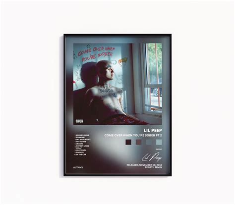 Lil Peep Come Over When Youre Sober Pt2 Album Poster Rapper Posters