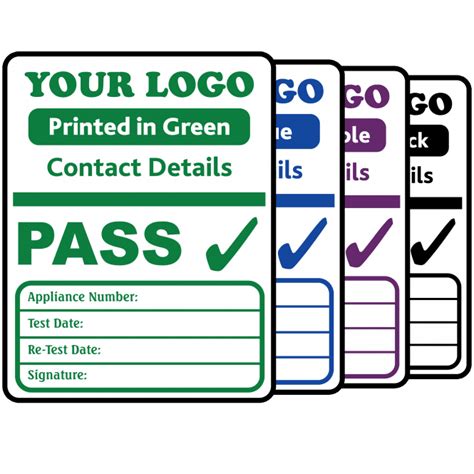 Personalised Pat Testing Labels Custom Electrical Safety Stickers In
