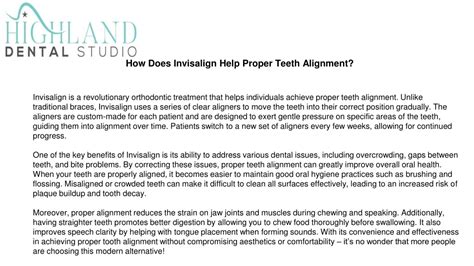 Ppt Invisalign And Dental Health How Proper Teeth Alignment Improves Overall Oral Wellness