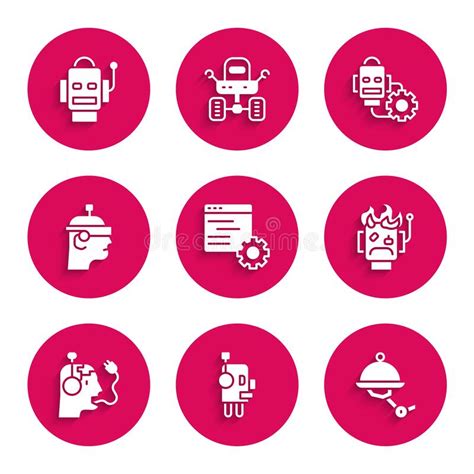 Set Computer Api Interface Robot Waiter Robot Burned Out Charging