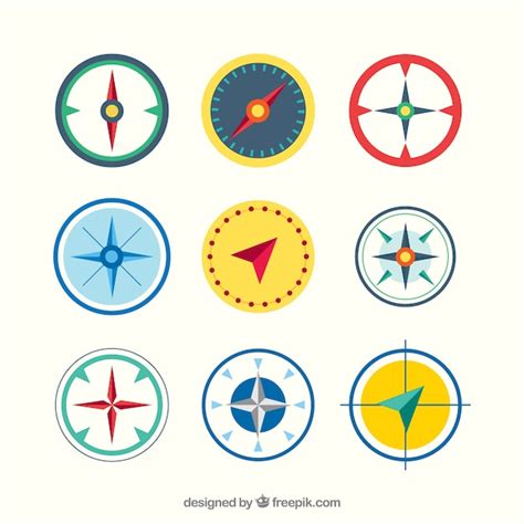 Modern Compass Set Free Vector