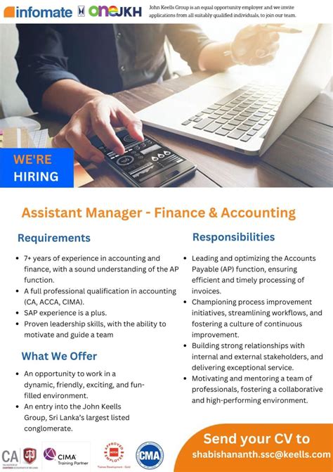 Rohini Jayawardena On Linkedin Careers Hiring Finance Accounts Infomate Jkh