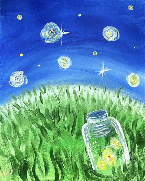 Broad Ripple Art Party Fireflies Wine And Canvas Indianapolis