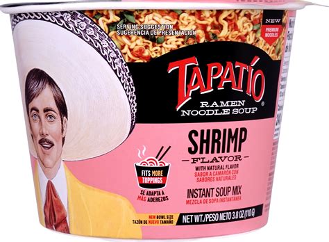 Tapatio Spicy Shrimp Flavor Instant Ramen Noodle Soup Bowl 3 8oz