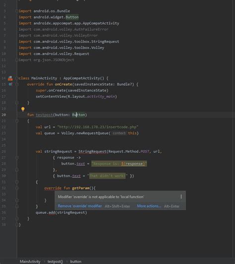 Android Can Not Override Getparam In Kotlin Volley Stack Overflow