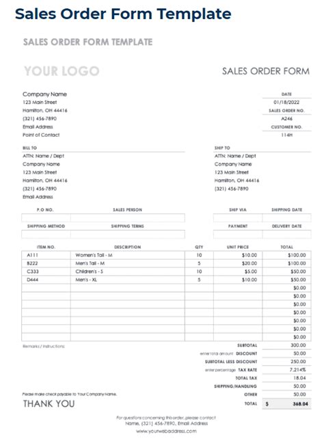 Sales Order Example And Explanation Brightpearl