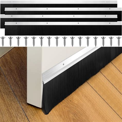 Frienda 4 Pcs Door Sweep For Bottom Of Door Extra Door Brush Sweeps Pp